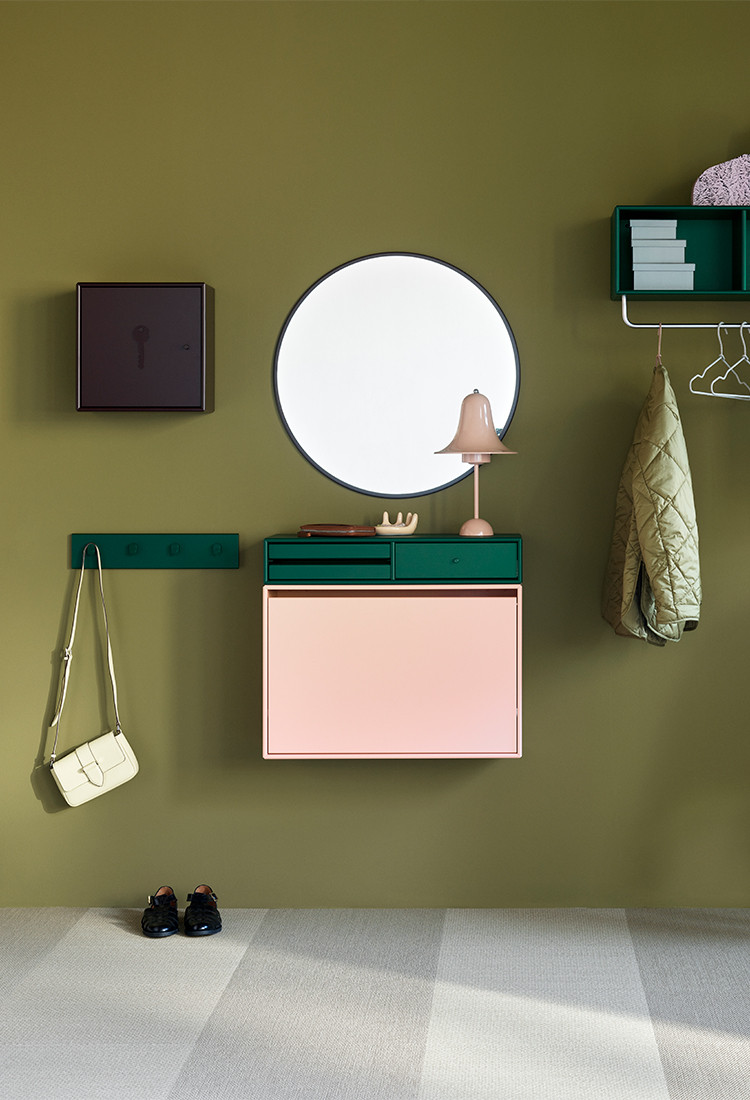 Stylish Around Color Frame Mirror by Montana | Modern Round Wall Accent