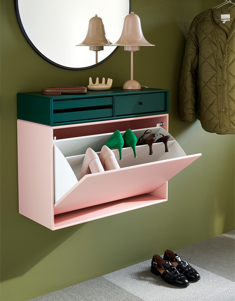 Montana Hide Shoe Cabinet: Sleek Wall-Mounted Shoe Storage Solution