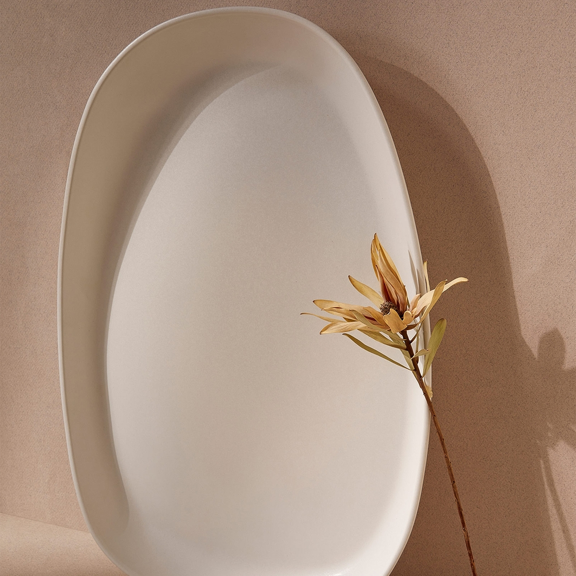 Elegant Stoneware Serving Bowl - Handmade Minimalist Design for Stylish ...