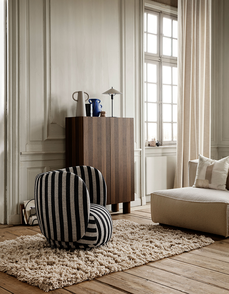 Brutalist-Inspired Post Storage Cabinet by ferm LIVING | Modern Oak ...