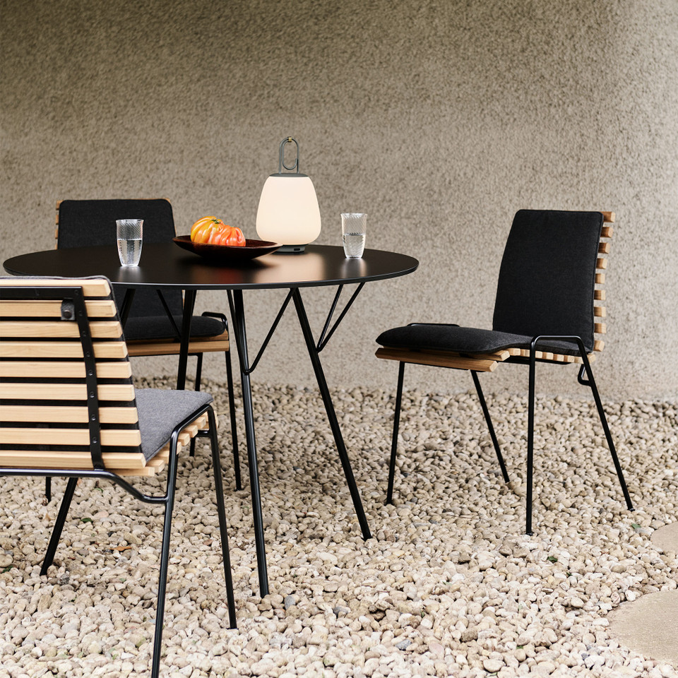 Shop the Elegant &Tradition RD4 RFH Terrace Chair | Teak & Steel ...