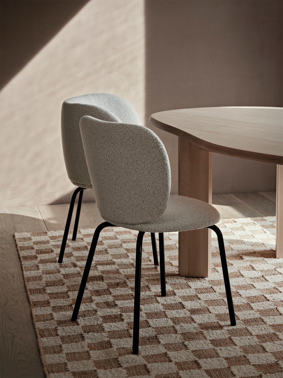 Rico Chair by Ferm LIVING | Soft Sculptural Modern Seating