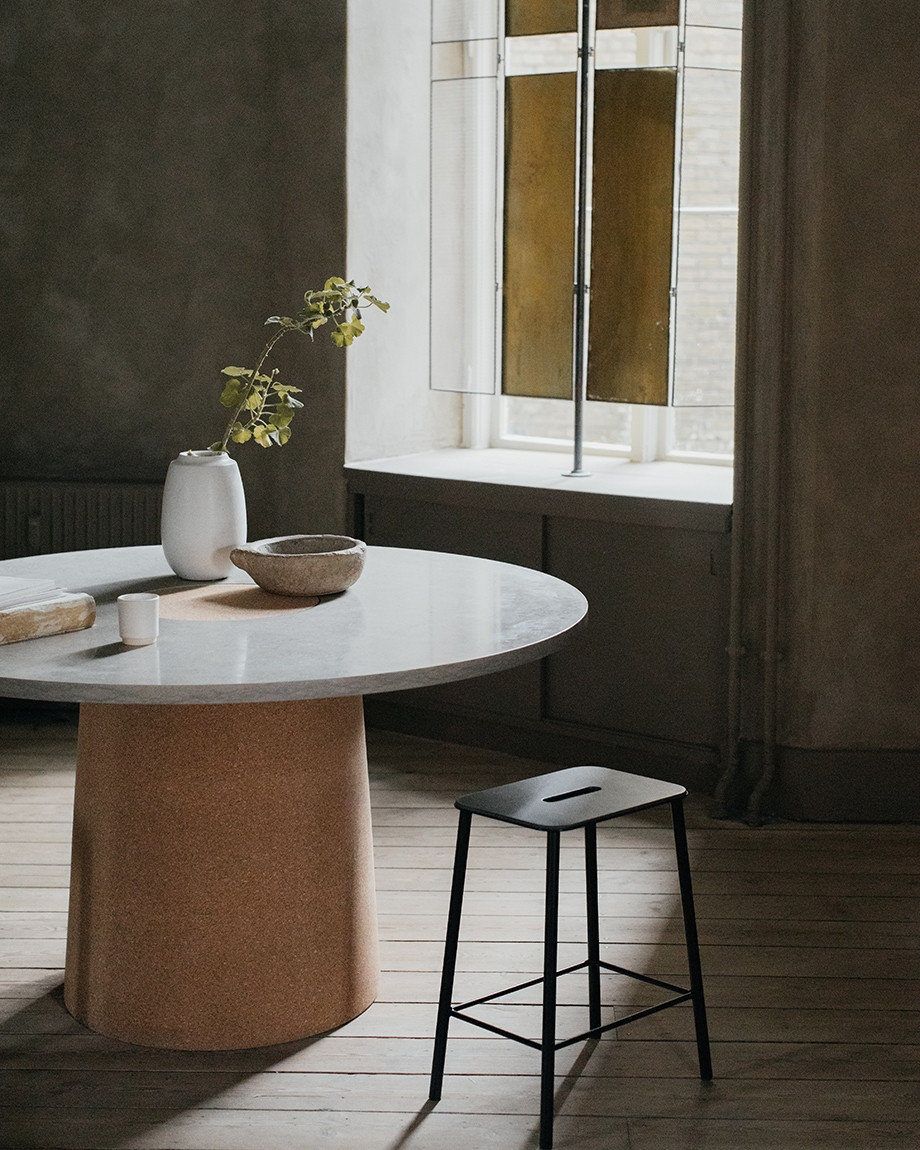 Buy Adam Stool by Frama | Industrial Style Oak Seat & Steel Frame