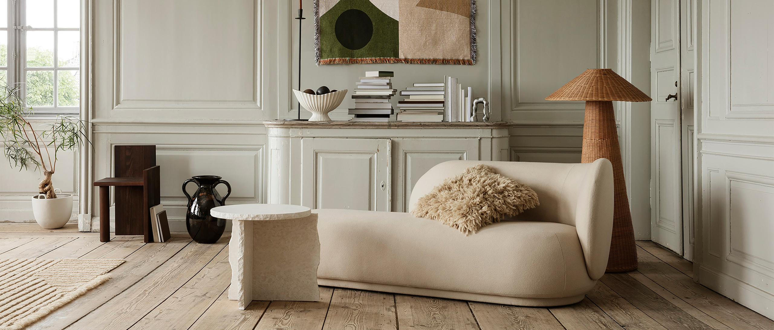 Lekker Home's Mineral Sculptural Table from ferm LIVING