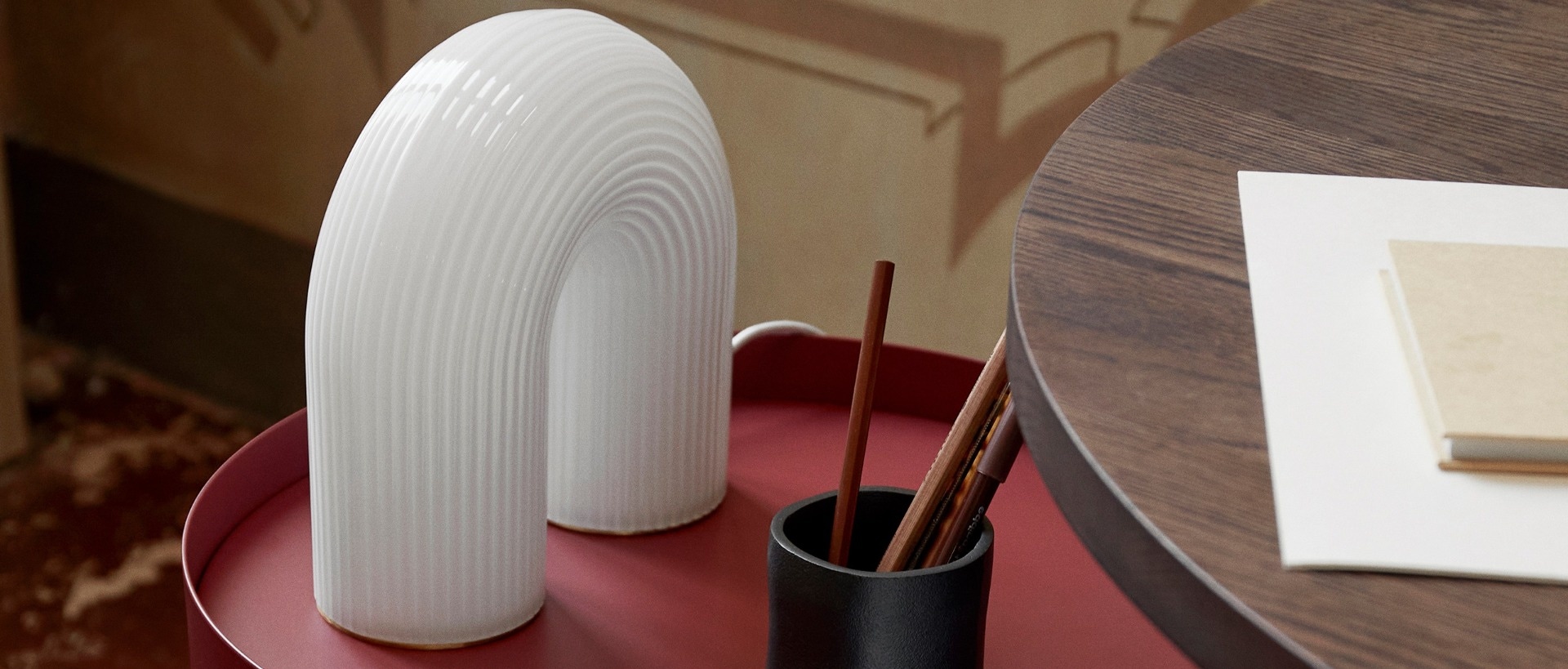 Vuelta Table Lamp by ferm LIVING | Sculptural Design & Ambient Lighting