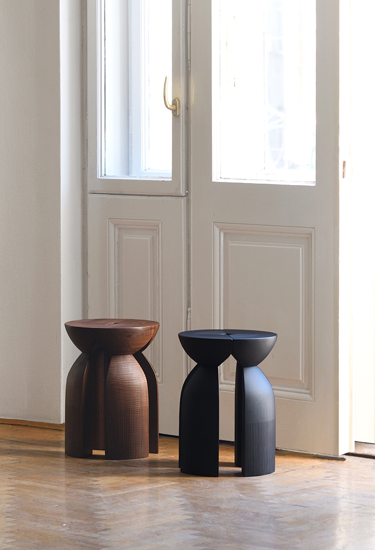 Unity Stool by Zanat | Elegant Hand-Carved Side Table & Stool | Durable ...