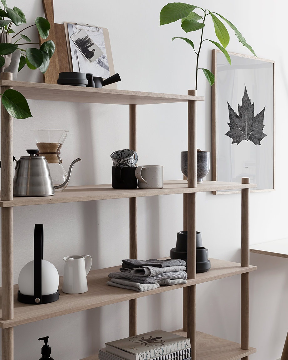 Elevate Shelving System 4 by Woud | Modular Asymmetrical Storage Solutions