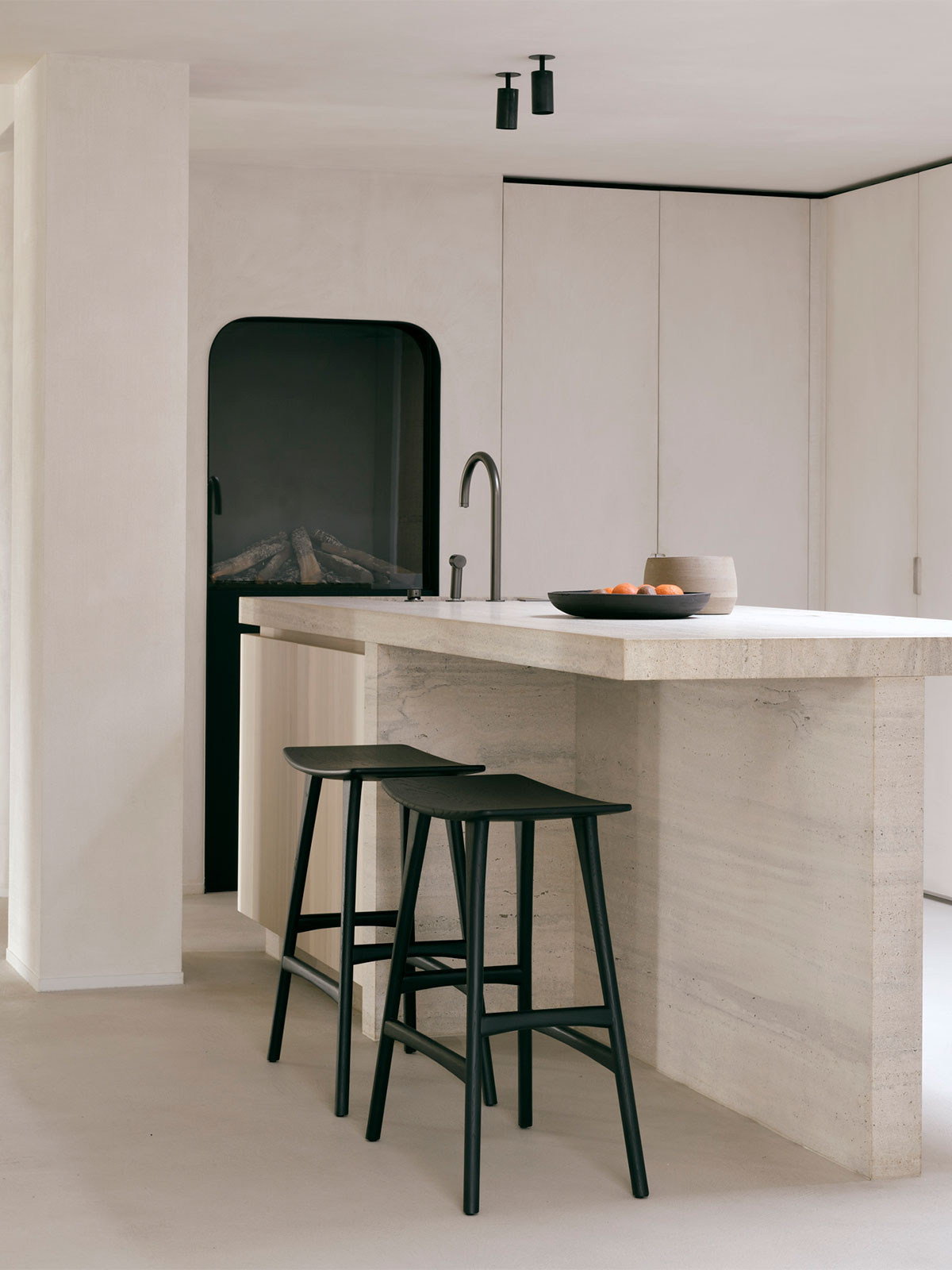 Osso Counter Stool by Ethnicraft - Elegant Solid Oak Stool for Kitchen ...