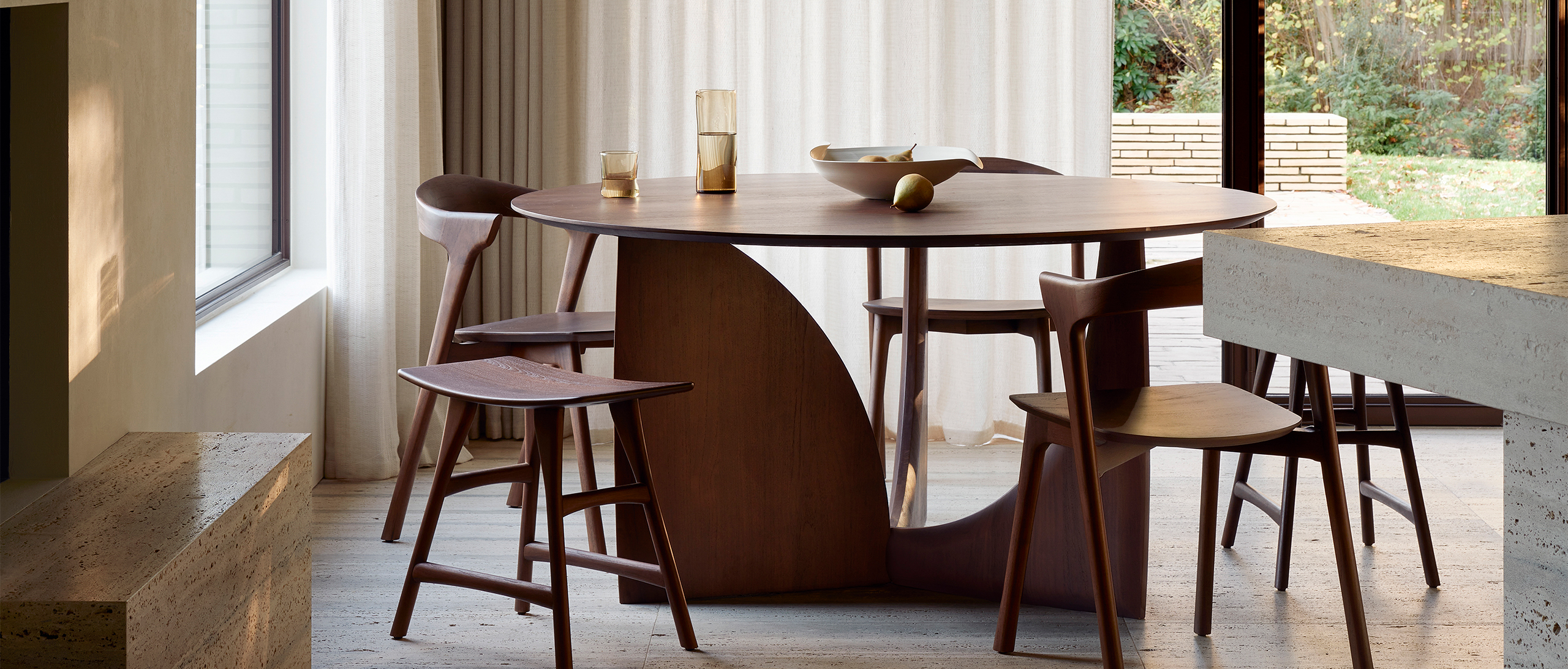 Geometric Round Dining Table by Ethnicraft | Stylish & Practical Dining ...