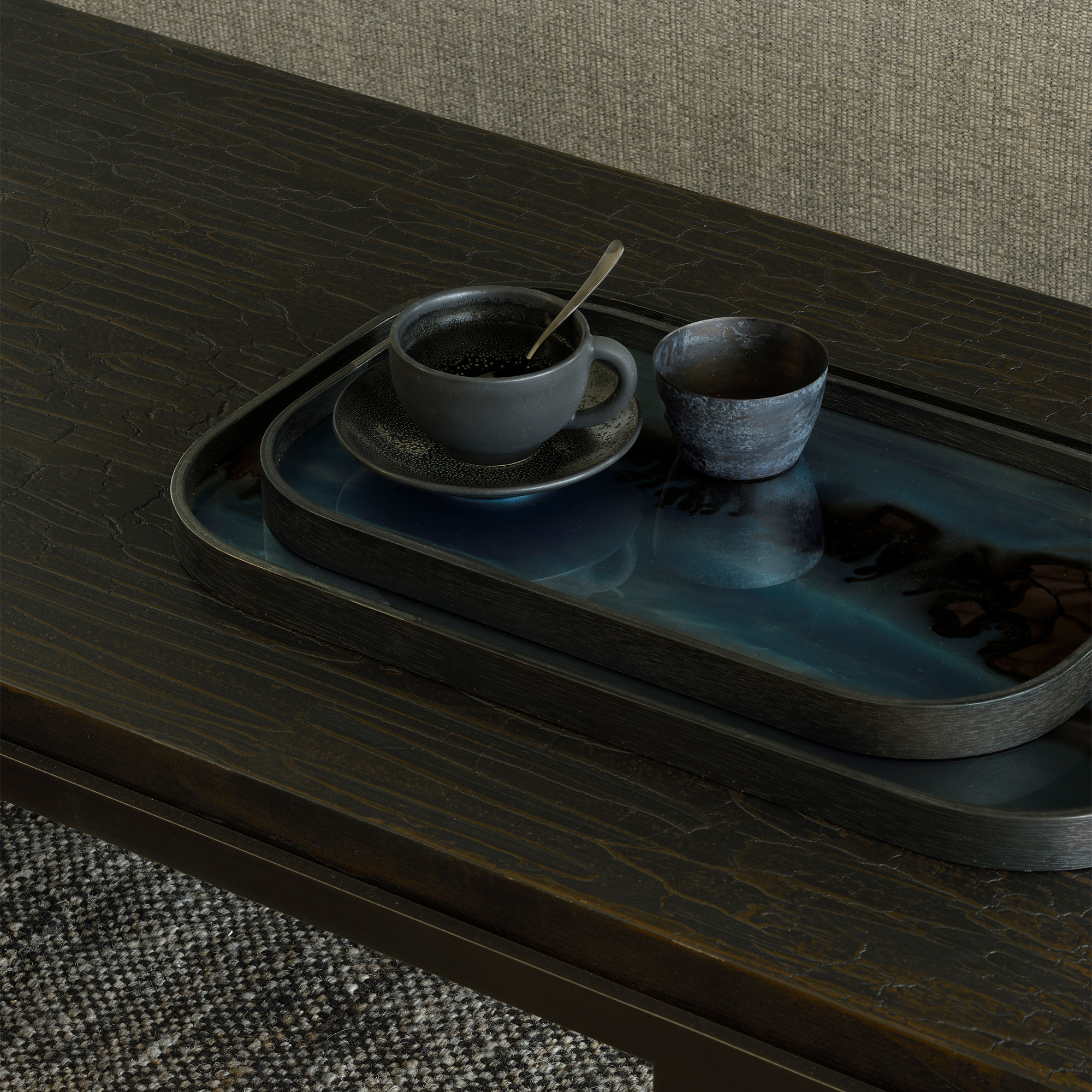 Elegant Bronze Organic Rectangular Valet Tray by Ethnicraft | Unique ...