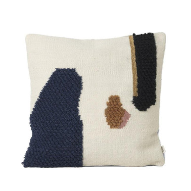 Ferm LIVING Loop Cushion - Luxurious 3D Textured Wool Cushion for ...