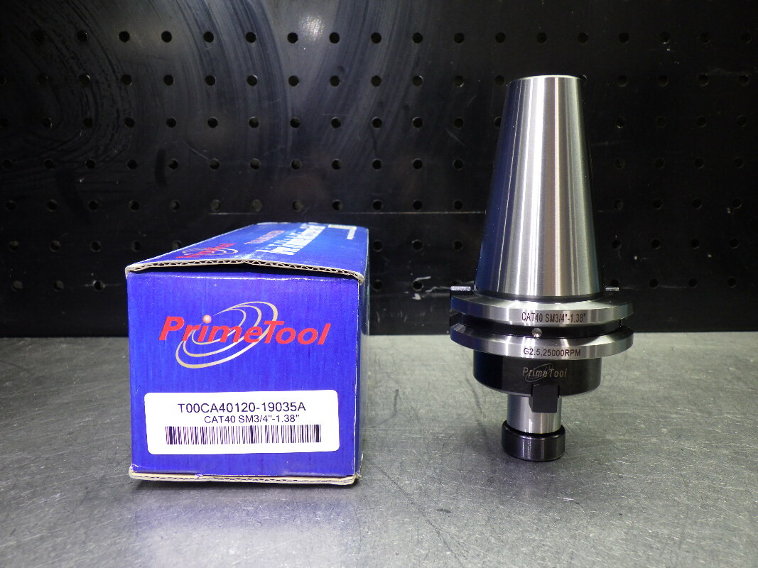 PrimeTool CAT40 3/4" Facemill Tool Holder 1.38" Pro T00CA40120-19035A ...