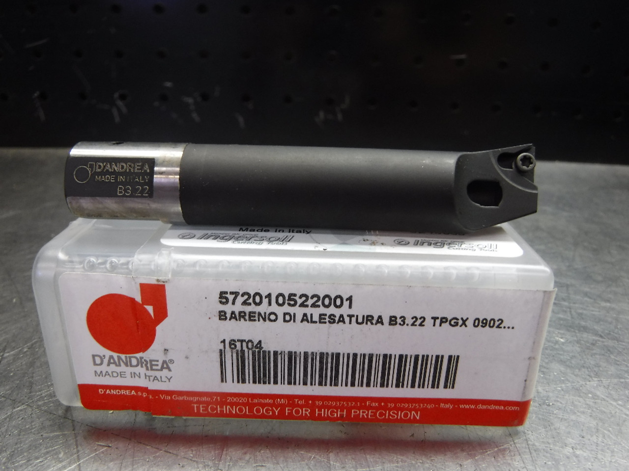 D'Andrea Indexable Coolant Thru Steel Boring Bar 16mm Shank B3.22 - Superior Machine & Tool