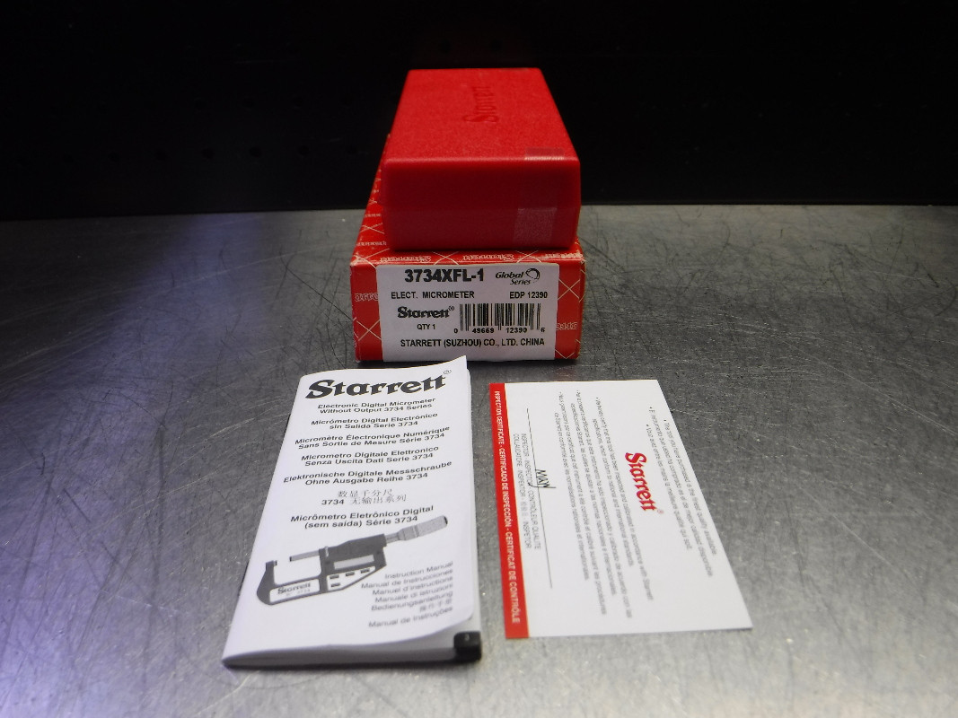 Starrett Digital Micrometer 3734XFL-1 - Superior Machine & Tool