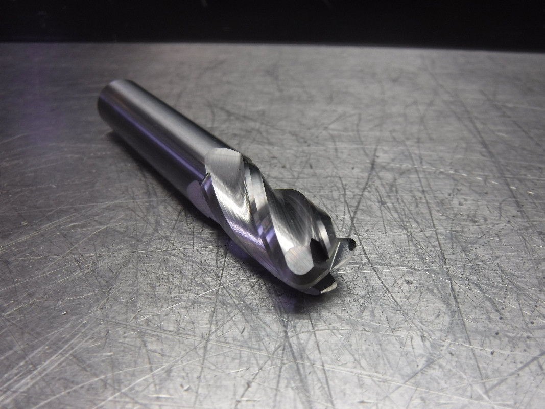 GWS Tool Group 1/2" Carbide Endmill 4 Flute 1/2x1/2x1x3 R.125 ...