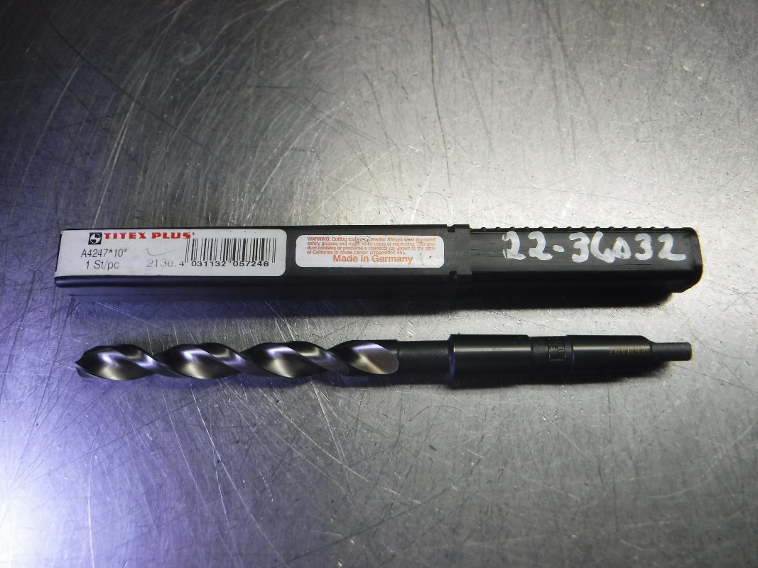 Titex Plus Morse Taper #1 10mm HSS Drill A4247*10 - Superior Machine & Tool