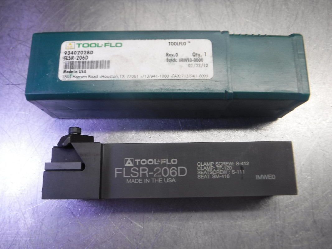 Tool Flo 1.250" x 1.250" Indexable Steel Lathe Tool Holder FLSR-206D ...