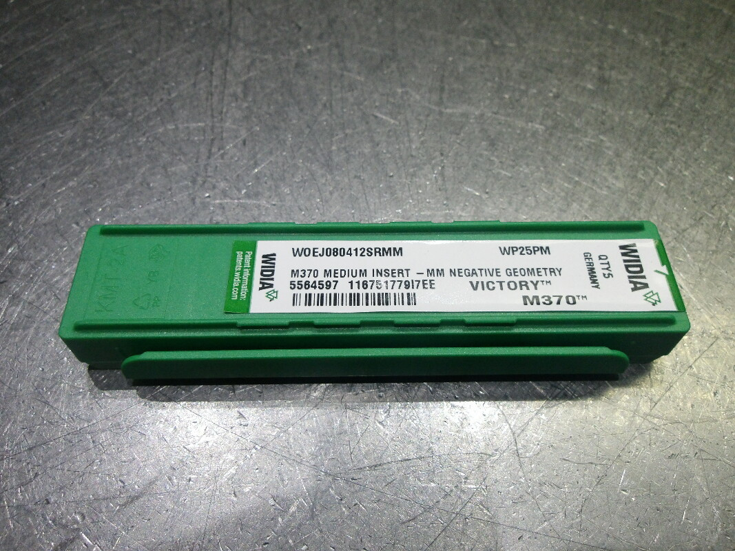 Widia Carbide Milling Inserts QTY5 WOEJ080412SRMM WP25PM - Superior ...