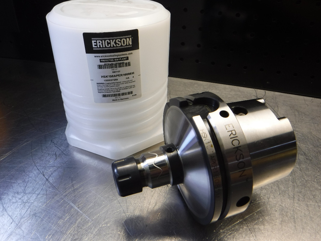 Erickson HSK100 ER16 Collet Chuck 3.5" projection HSK100APER16085M ...