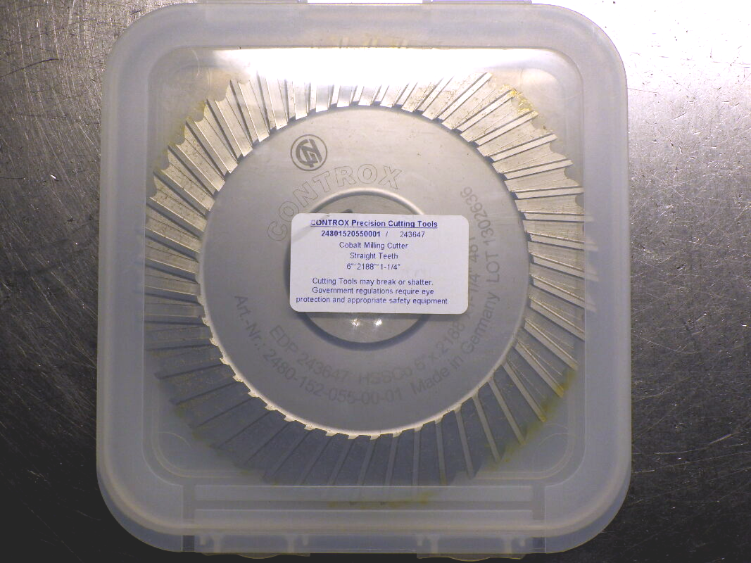 Controx 6" x 7/32" HSSCo Slot Saw 1.25" Arbor 48 Teeth 243647 (LOC1540 ...