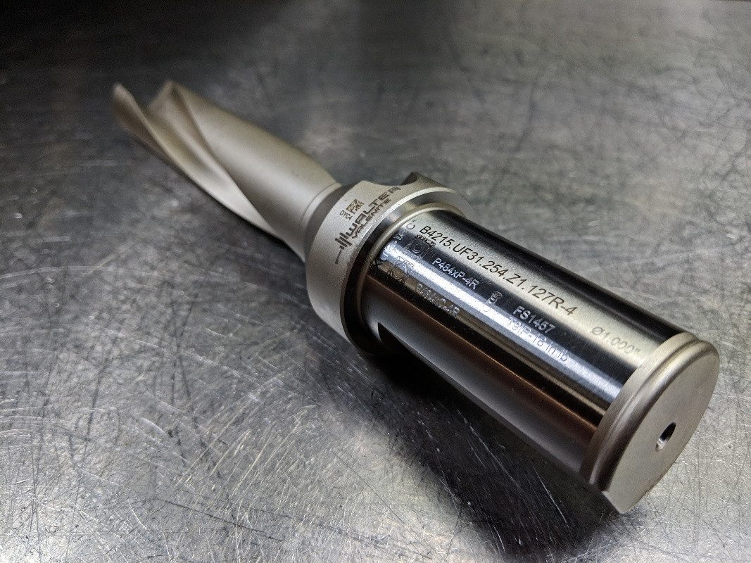 Walter 1" 5XD Indexable Drill 1.25" Shank B4215.UF31.254.Z1.127R-4 ...