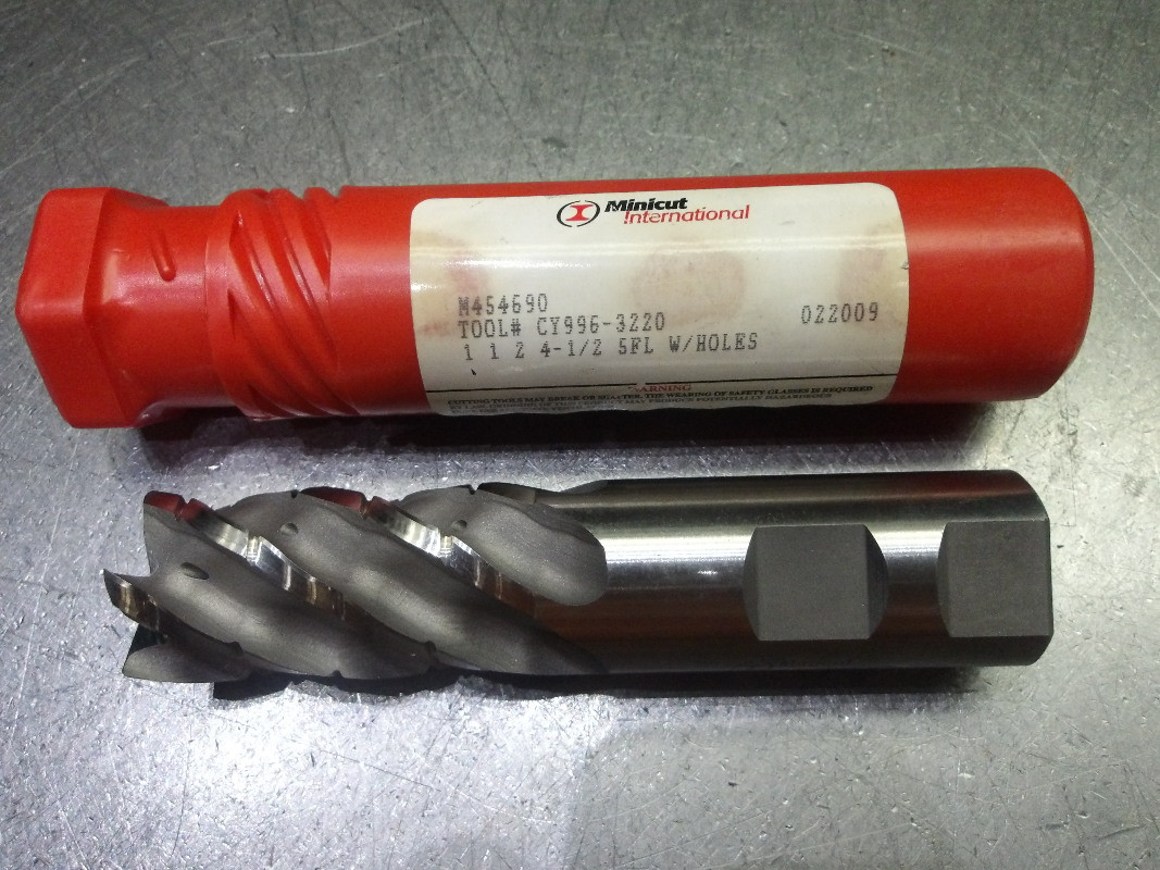 Minicut 1" 5 Flute HSSCO Coolant Thru CR Roughing Endmill CY996-3220 - Superior Machine & Tool
