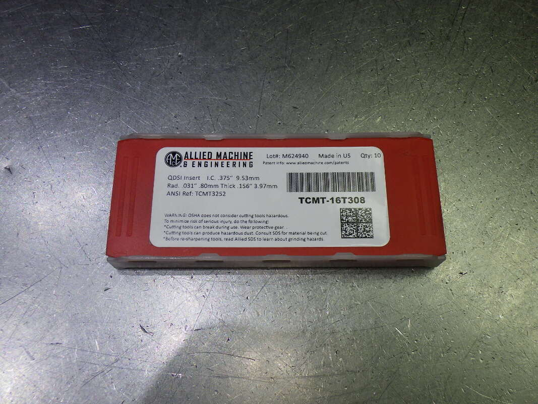 AMEC Carbide Inserts QTY10 TCMT3252 / TCMT-16T308 - Superior Machine & Tool
