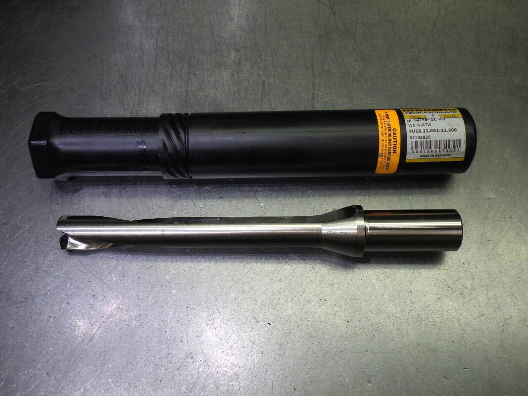 Guhring 22.5mm Coolant Thru Drill 25mm Shank 02748-22,500 (LOC3528B) - Superior Machine & Tool