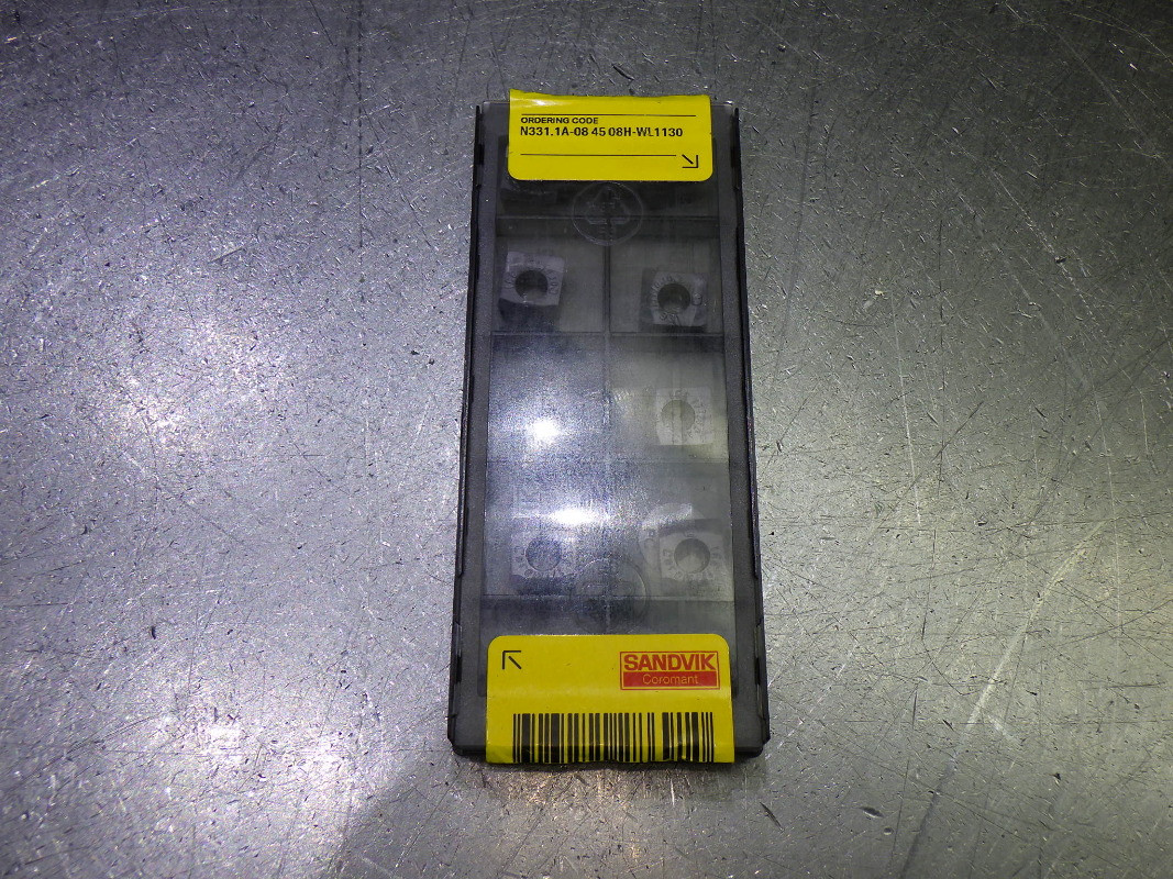 Sandvik Carbide Milling Inserts QTY10 N331.1A-08 45 08H-WL 1130 ...