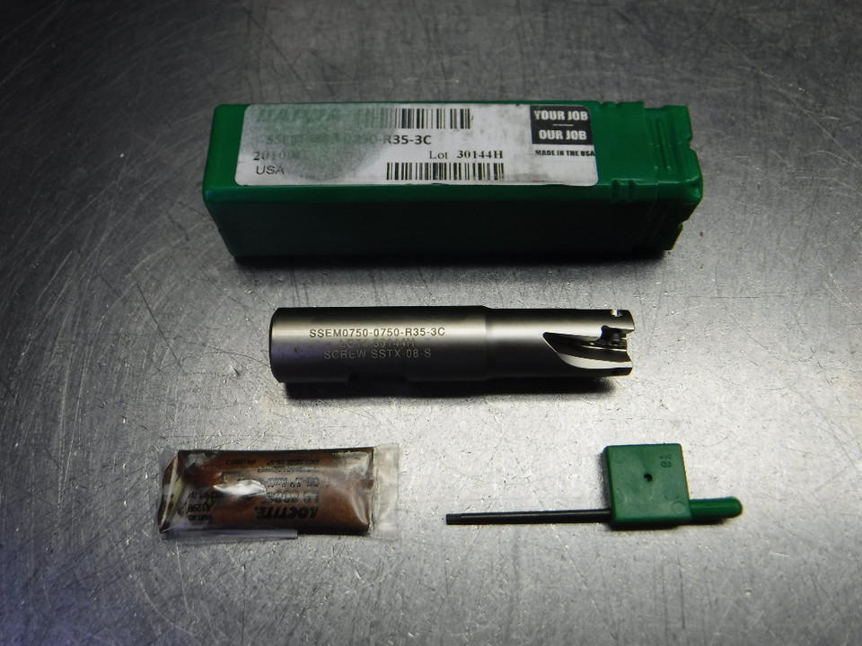 Dapra 3/4" 3 Flute Indexable Coolant Thru Endmill SSEM0750-0750-R35-3C ...