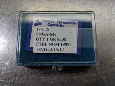North American CBN Carbide Inserts QTY1 SNGA 643 8200 - Superior ...