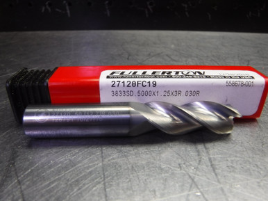 Fullerton Tool 1/2" Solid Carbide Endmill 3 Flute 27120FC19 - Superior ...