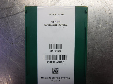 Tool-Flo Carbide Threading Inserts QTY10 FLTK-3L AC3R - Superior ...
