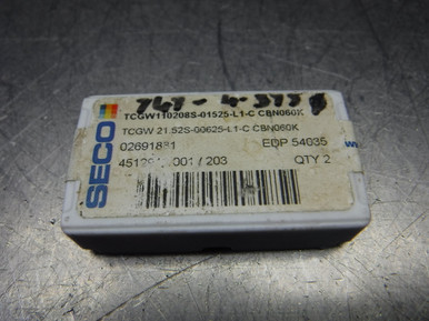 SECO PCBN Turning Inserts QTY2 TCGW110208S-01525-L1-C CBN060K ...