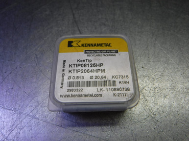 Kennametal Carbide Drill Insert QTY1 KTIP08125HP/KTIP2064HPM KC7315 ...