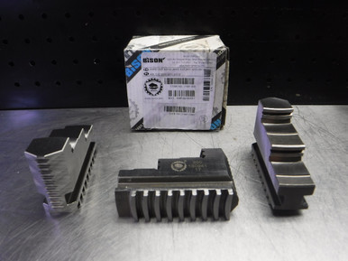 Bison Hard Solid ID Master Jaws QTY3 For 8" Scroll Chucks 7-881-308 ...