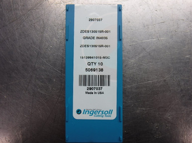Ingersoll Carbide Inserts QTY10 ZDES130515R-001 IN4035 - Superior ...