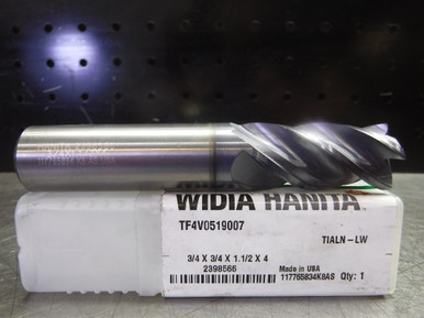Widia Hanita 3/4" Carbide Endmill 4 Flute TF4V0519007 TiALN-LW ...