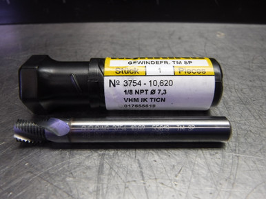 Guhring .335" 27 TPI NPT Carbide Thread Mill Coolant Thru 9037540106200 ...