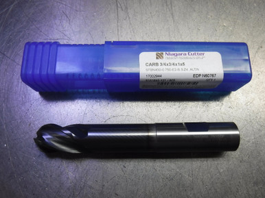 Niagara 3/4" 4 Flute Carbide Ballnose Endmill STBN430-0.750-E2-B.3-Z4 ...