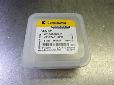Kennametal 0.969" Carbide Insert QTY1 KTIP2461HPM/KTIP09688HP KCP15 ...