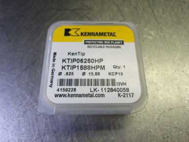 Kennametal 5/8" Carbide Insert QTY1 KTIP06250HP/KTIP1588HPM KCP15 ...