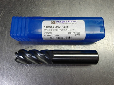 Niagara Cutter 3/4" Carbide Endmill 5 Flute .125R - Superior Machine & Tool