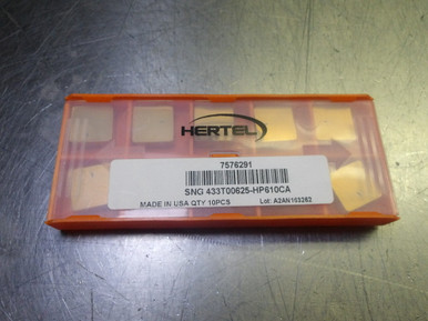 Hertel Ceramic Inserts QTY10 SNG433T00625-HP610CA - Superior Machine & Tool