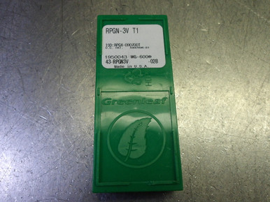 GreenLeaf Ceramic Inserts QTY10 RPGN-3V T1/RPGX-090700T WG-600 ...