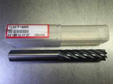 Hanita 5/8" 8 Flute Carbide SQ Endmill 5/8" Shank 5/8x5/8x2.1/4x5 ...