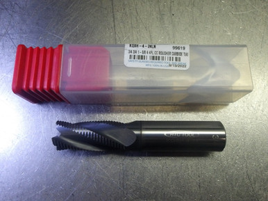HTC 3/4" 4 Flute Carbide Roughing Endmill 3/4" Shank KQSH-4-24LN ...