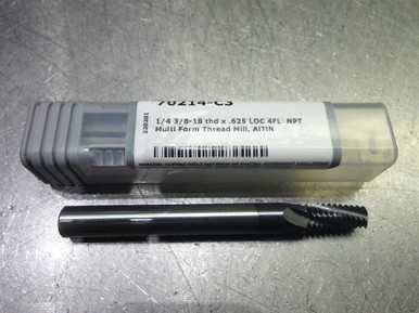 Harvey Tool 1/4" 3/8-18 TPI 4 Flute Carbide Thread Mill 70214-C3 ...