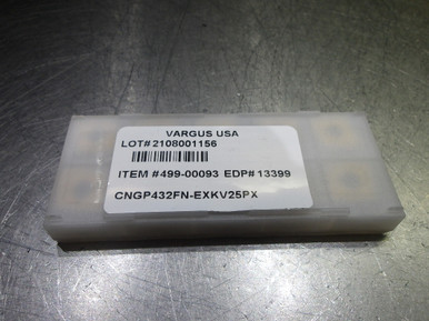 Vargus Carbide Inserts QTY10 CNGP432FN-EXKV25PX - Superior Machine & Tool