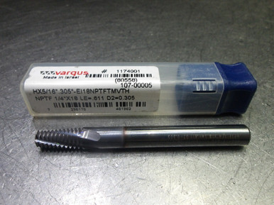 Vargus 1/4-18 NPTF .305" 4 Flute Carbide Thread Mill 5/16" Shank 80558 ...